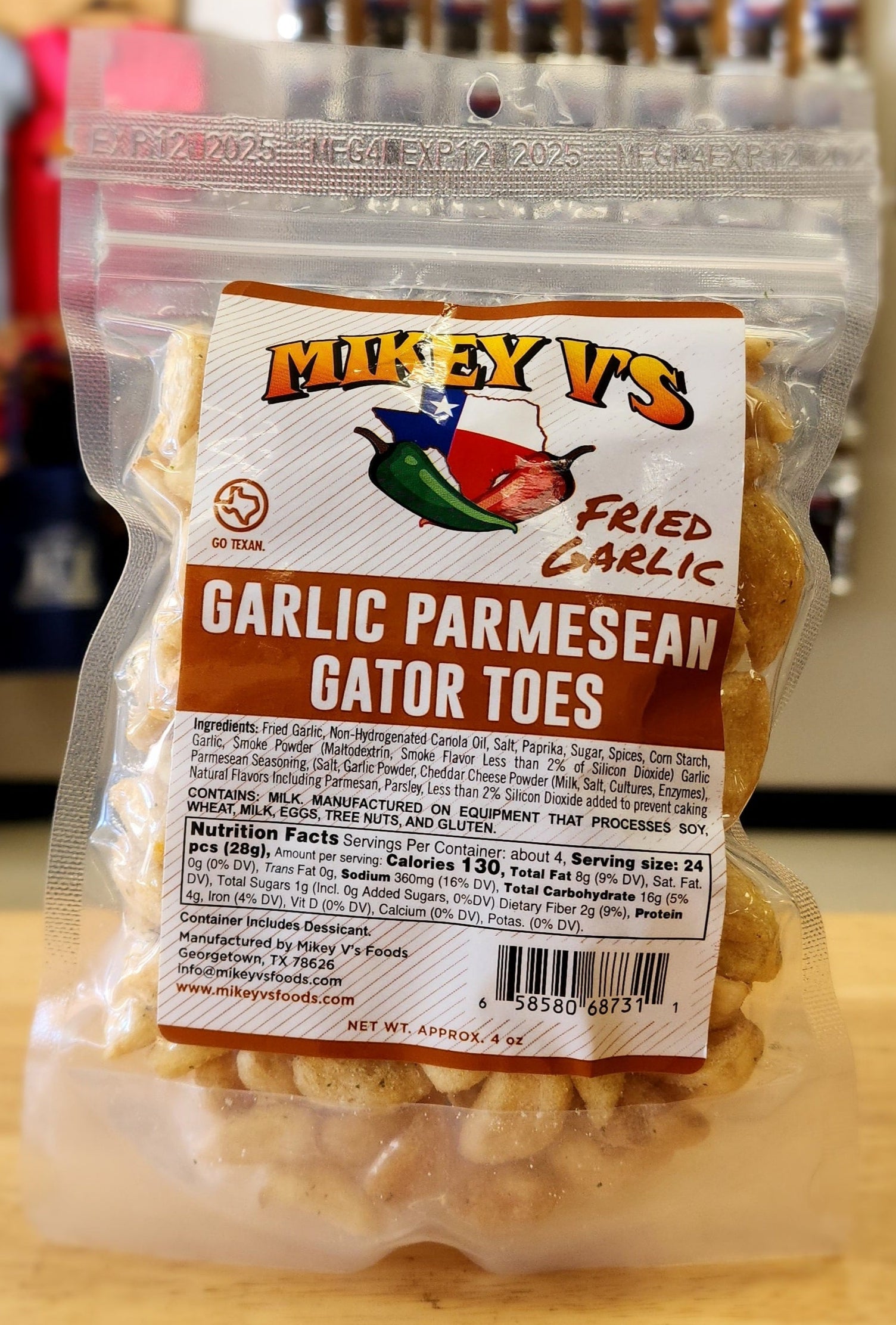 Mikey V's - Garlic Parmesan Gator Toes (Fried Garlic) – ATX Jerky